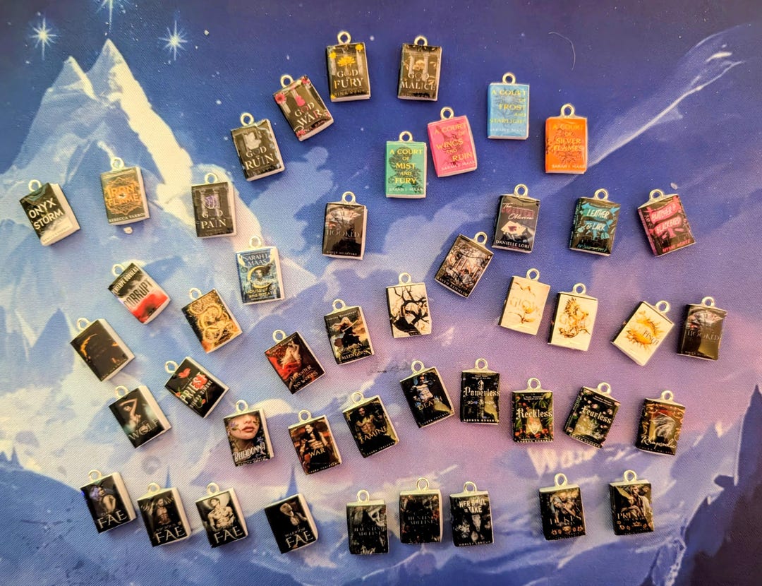 Mini Book Charms - Etsy