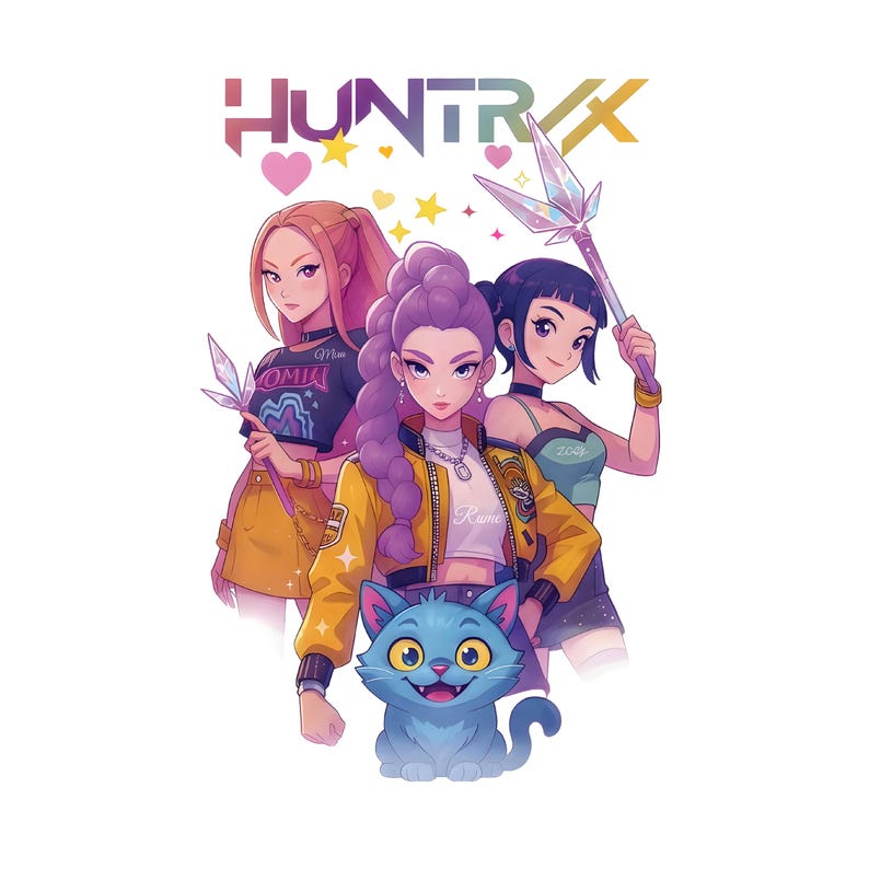 Kpop Huntrix PNG, Demon Hunters PNG, Saja Girls & Saja Boys Fan Art ...