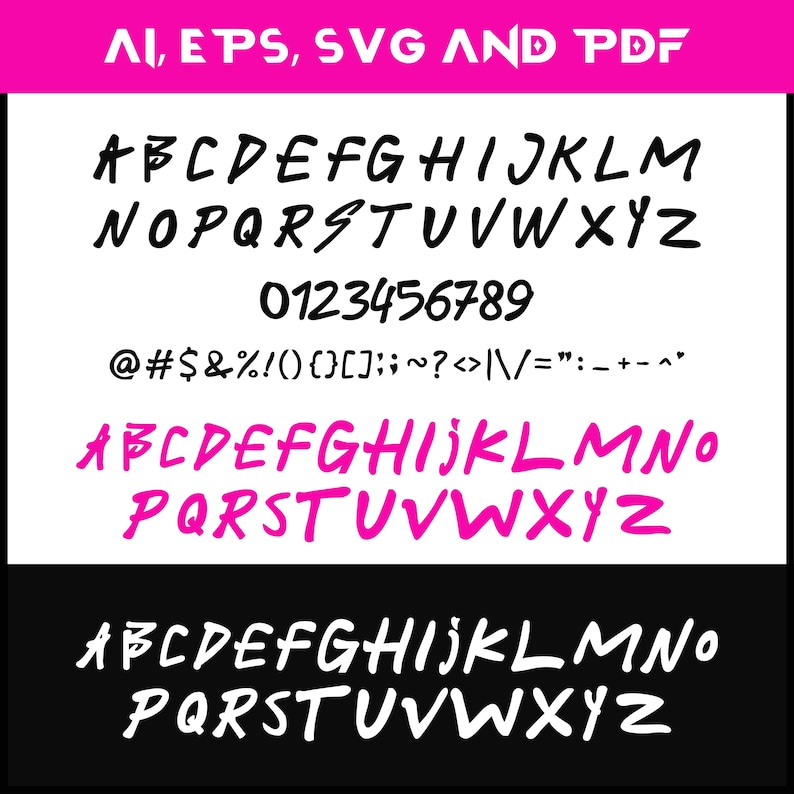 Saja Boys Font Bundle, Anime Kpop Style (SVG TTF OTF) - Etsy