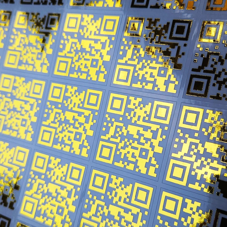 Custom QR CODE STICKER Labels, Kiss Cut Barcode Stickers, Personalised ...