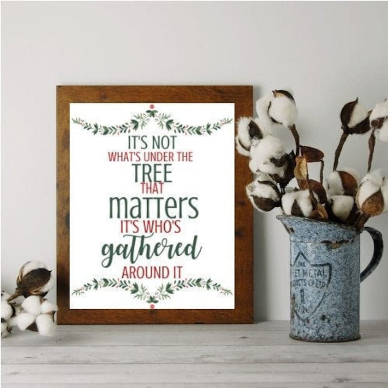 It's Not What's Under the Tree That Matters Christmas Printable ...