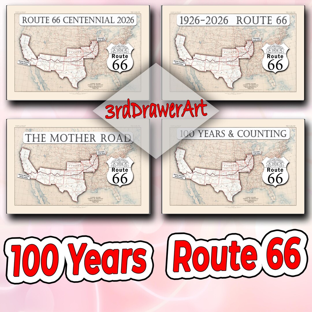 1926 Four Route 66 Maps for 100 Year Centennial (digital Download) - Etsy