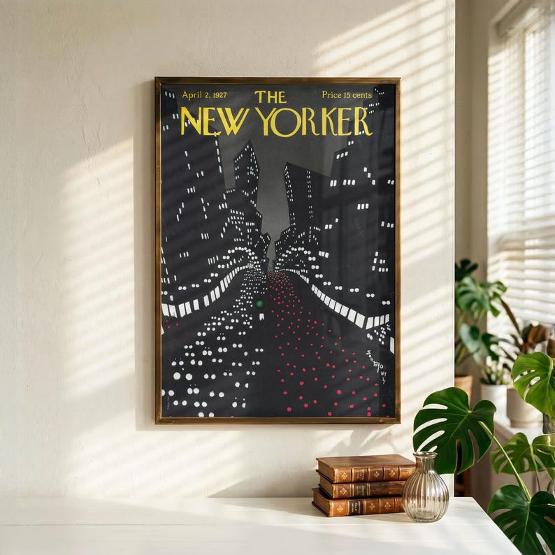 New Yorker Magazine Cover April 1927 Vintage Poster - Etsy