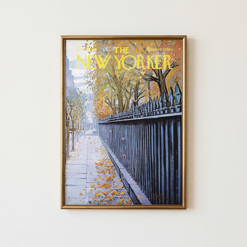 New Yorker Magazine Cover October 1968 Retro Poster - Etsy UK