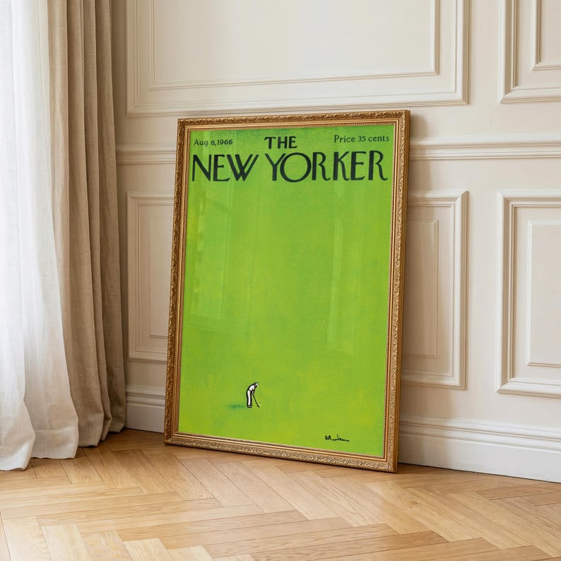 New Yorker Magazine Cover August 1966 Retro Poster - Etsy