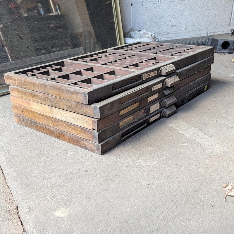 Vintage Letter Press Case - Etsy