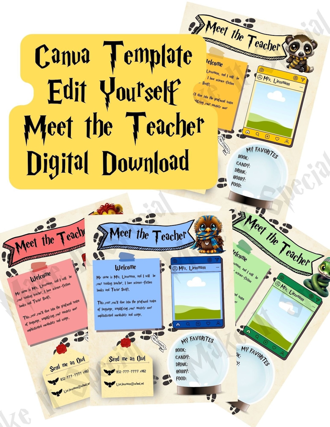 Meet the Teacher Template - A Magical Introduction for Back to School ...