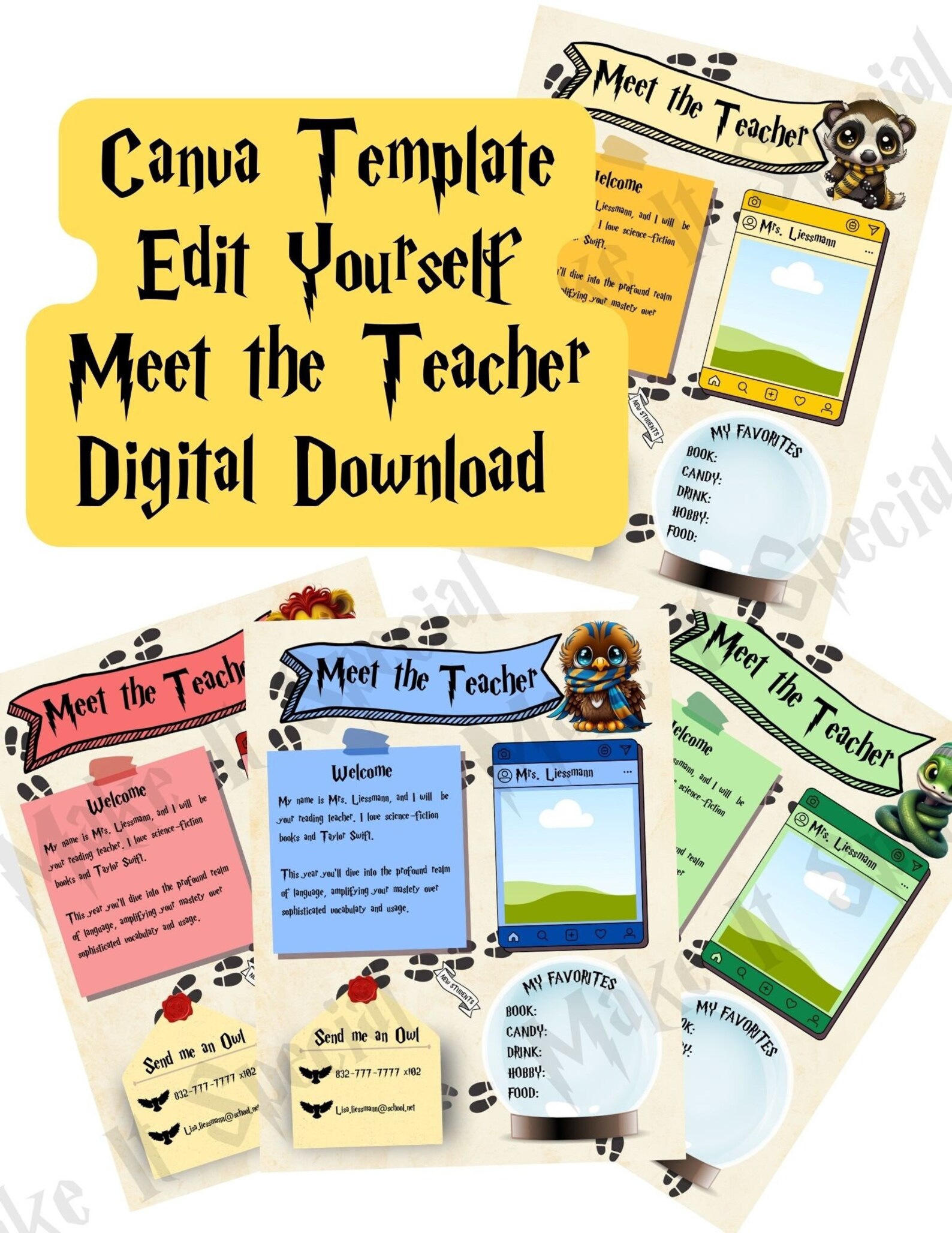 Meet the Teacher Template - A Magical Introduction for Back to School ...