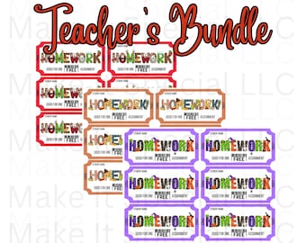 Thanksgiving Free Homework Pass | Teacher Gifts Box | Homework Coupon ...