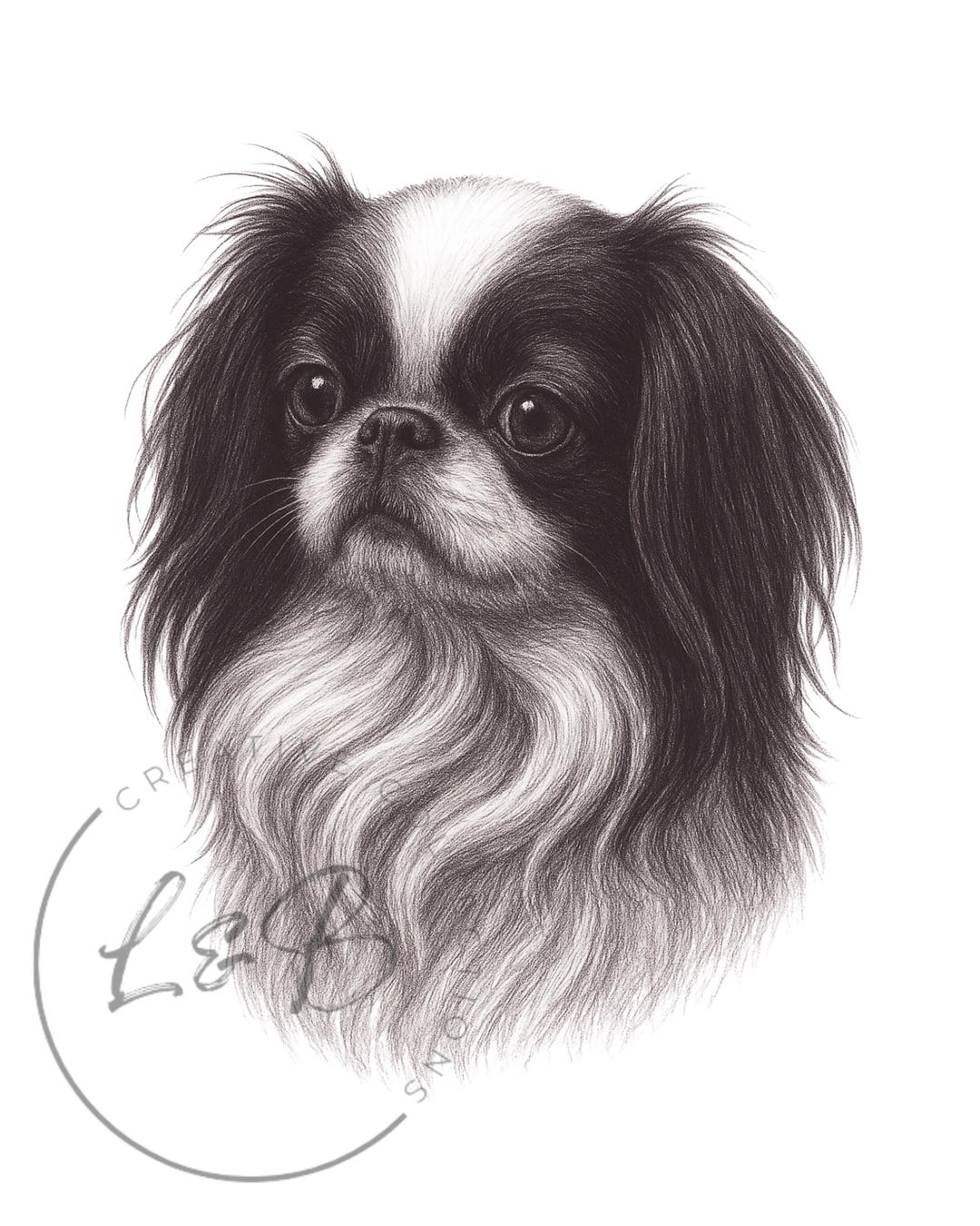 Japanese Chin Wall Art Print | 8x10 Dog Lover Decor (digital Download ...