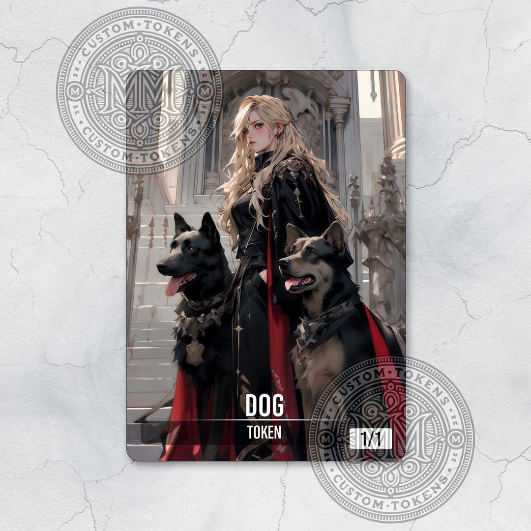 DOG Token - 1/1 (DO24) - Custom Art Token - Anime Style - Valiant Dog ...
