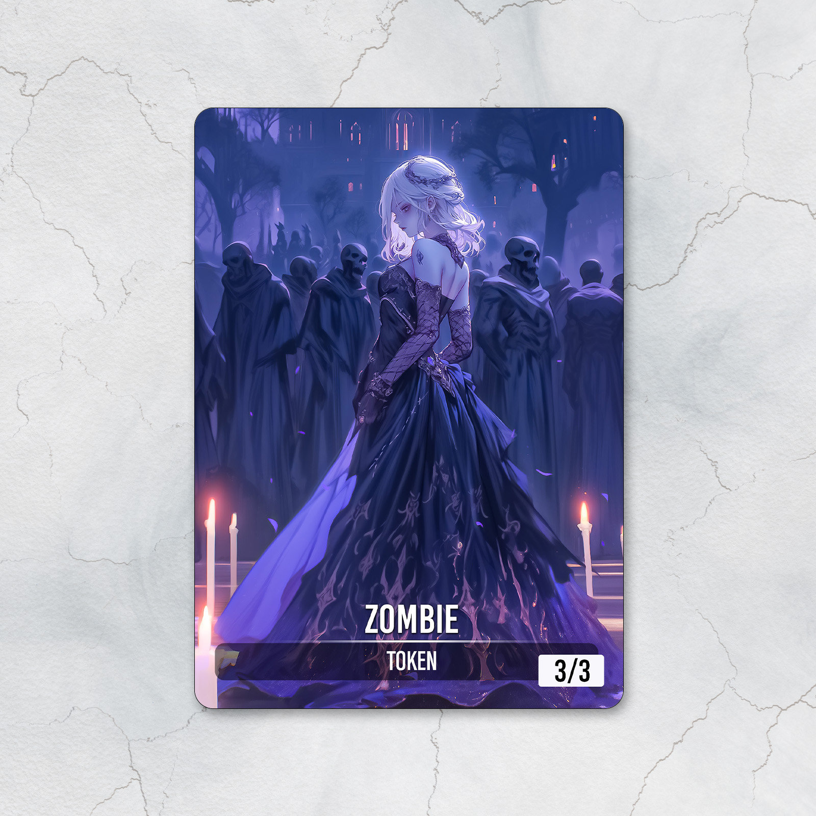 ZOMBIE Token 3/3 Custom Art Token Anime Style Return of the Lovely ...