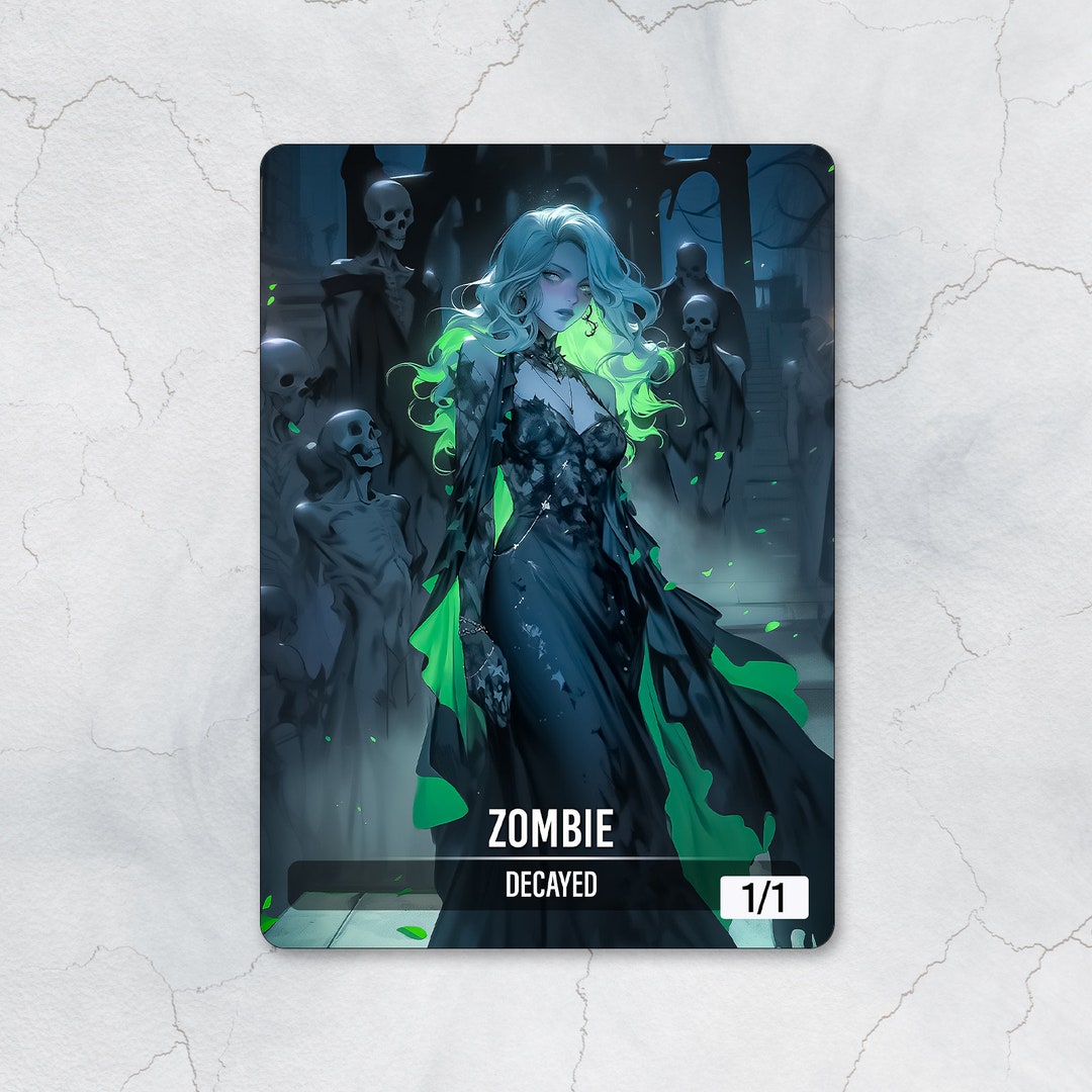 ZOMBIE DECAYED Token 1/1 Custom Art Token Anime Style Deteriorating ...