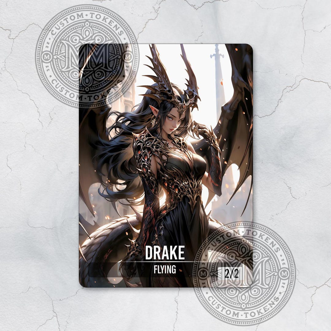 DRAKE With Flying Token - 2/2 (DRK24) - Custom Art Token - Anime Style ...