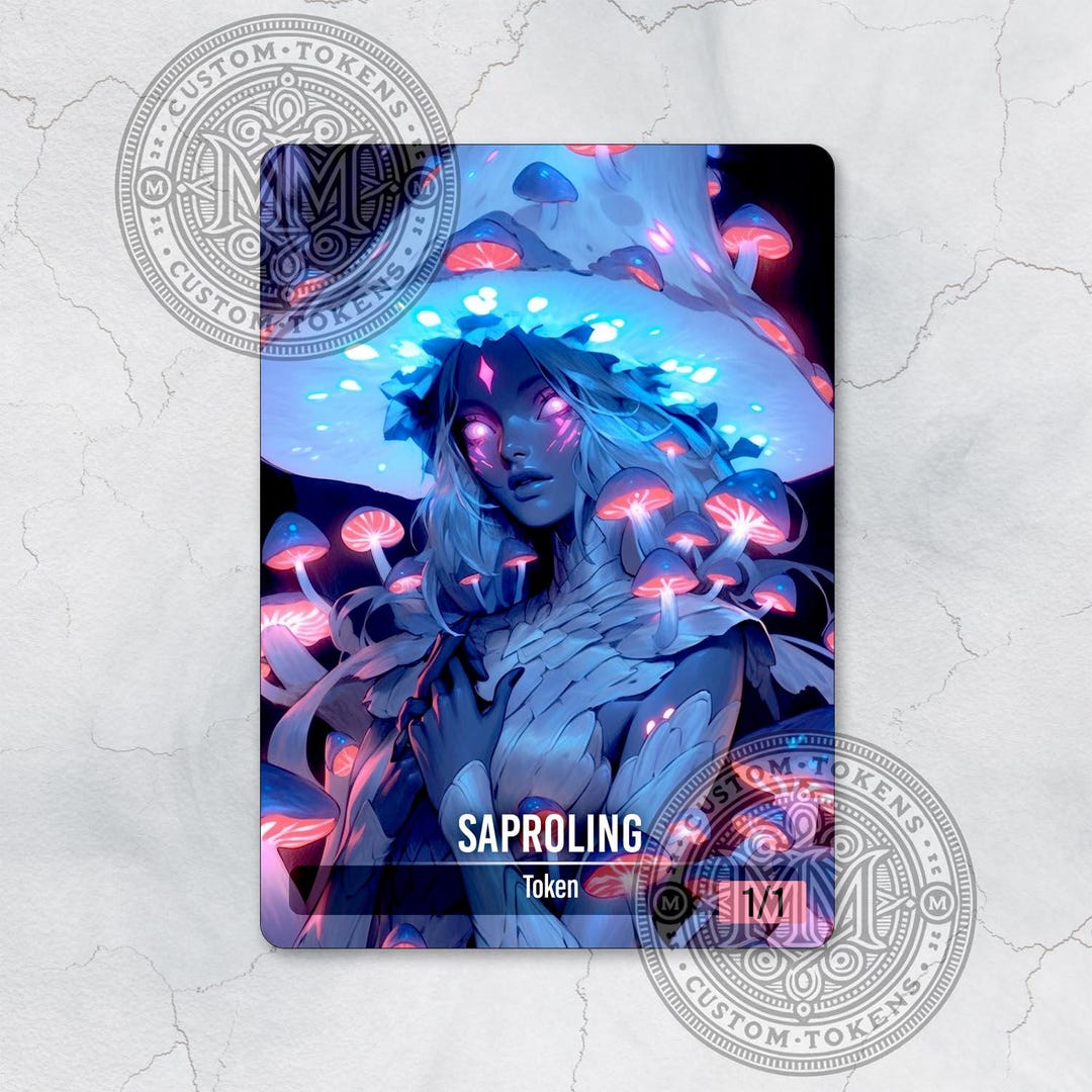 SAPROLING Token - BLUE - Custom Art Token - Anime Style - Mushroom - Etsy