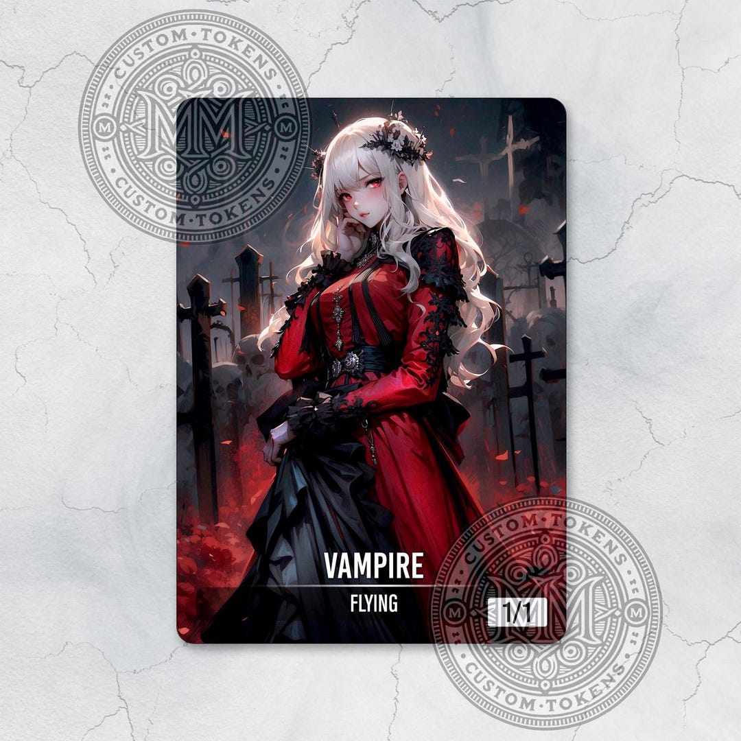VAMPIRE Token 1/1 - Purple, Custom Art Token - Anime Style - Alluring ...
