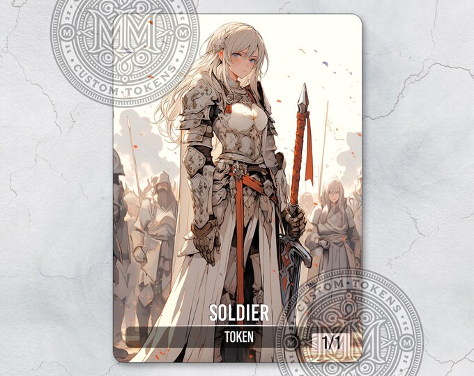 SOLDIER Token 1/1 - Custom Art Token - Anime Style - Charming Defender ...