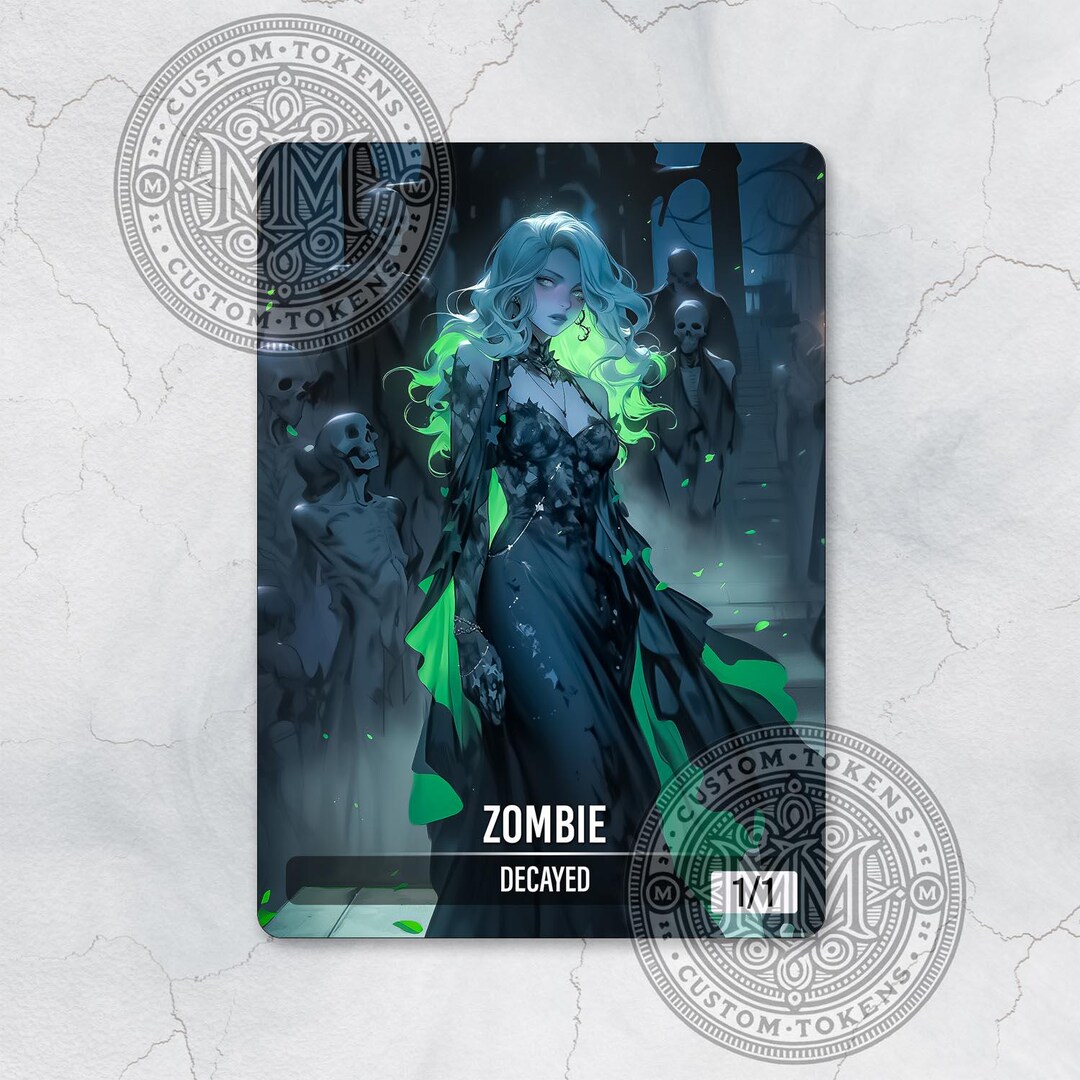ZOMBIE DECAYED Token 1/1 - Custom Art Token - Anime Style ...