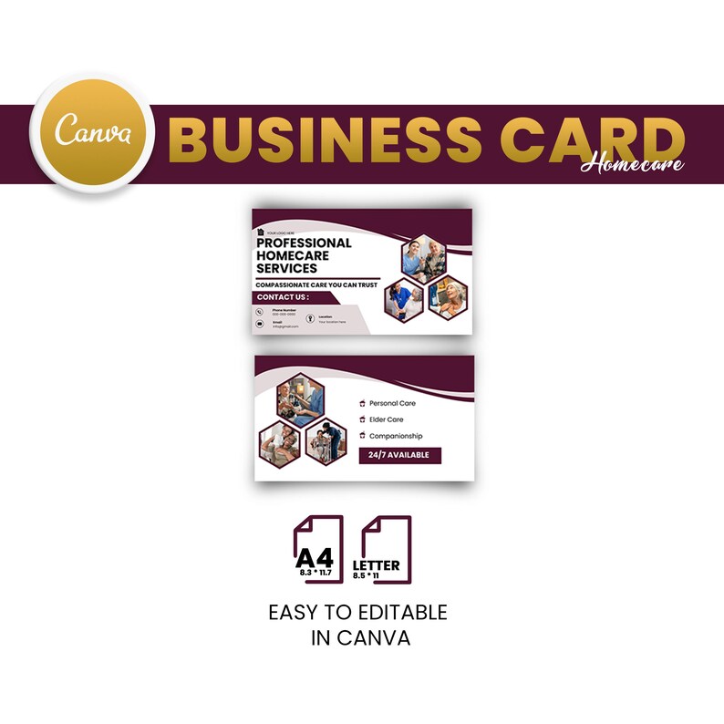 Homecare Canva Templates Bundle | Marketing Forms, Flyers, Business ...