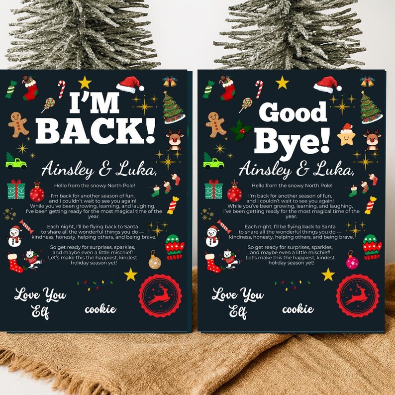 Elf Goodbye Letter Editable Canva Template | Elf Arrival Letter ...