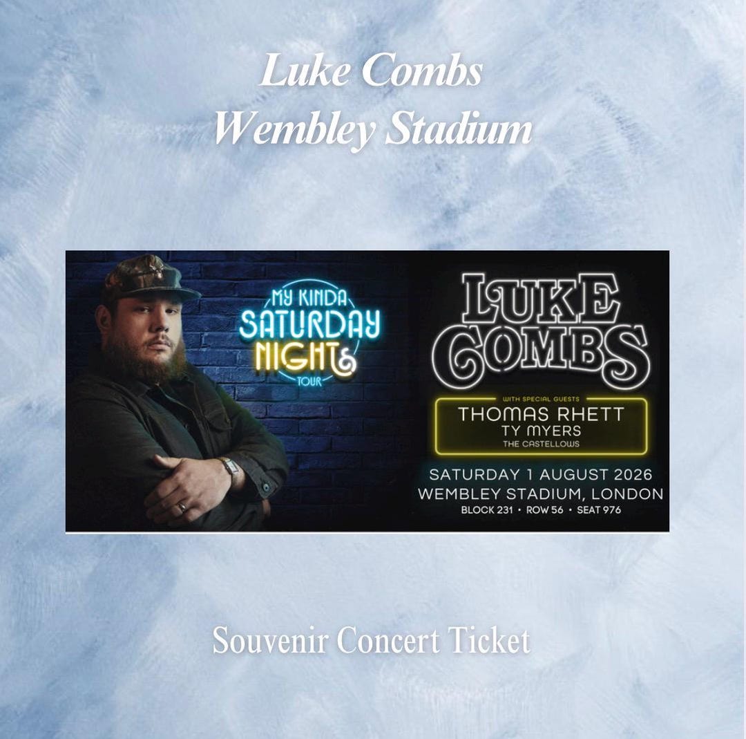 Luke Combs - My Kind of Saturday Night Tour 2026 - Wembley Stadium ...