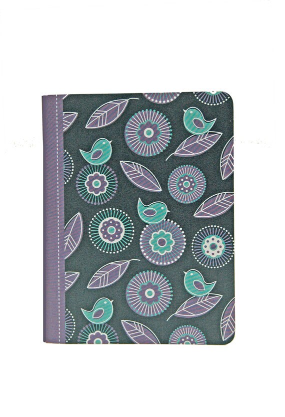 Pretty Pocket Notebook Bird Pattern Deep Blue Purple - Etsy