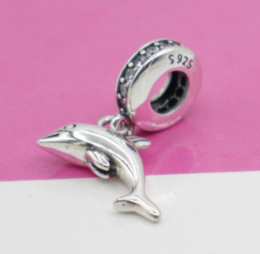 Pandora Sterling Silver Playful Dolphin Pendant Charm S925 Ale - Etsy