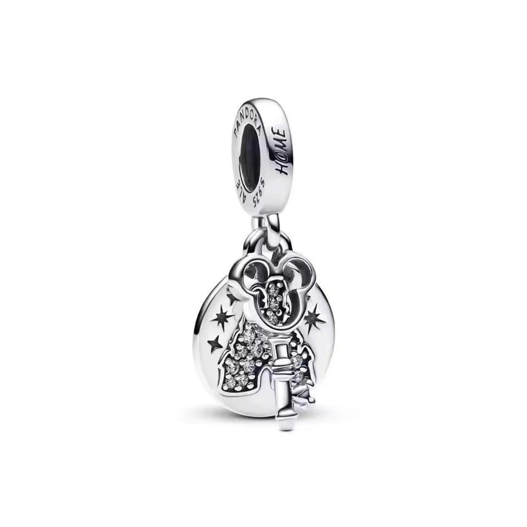 PANDORA Mickey Key Castle Dangle Charm - Etsy
