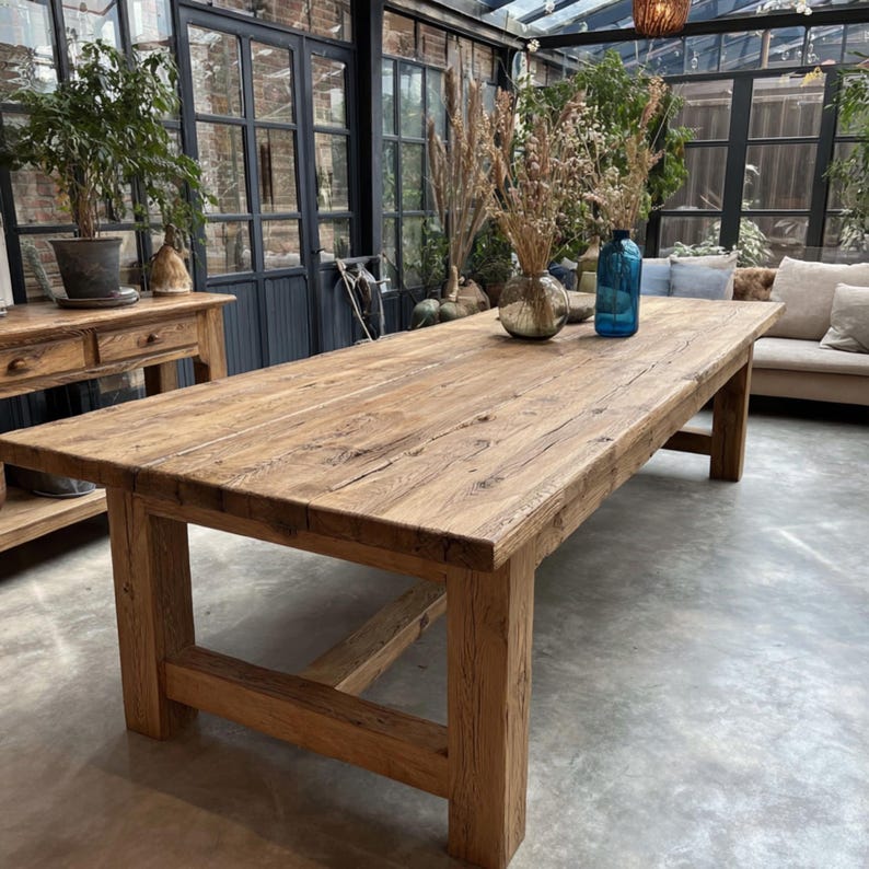 Handmade Live Edge Walnut Dining Table, Rustic Farmhouse Table - Etsy