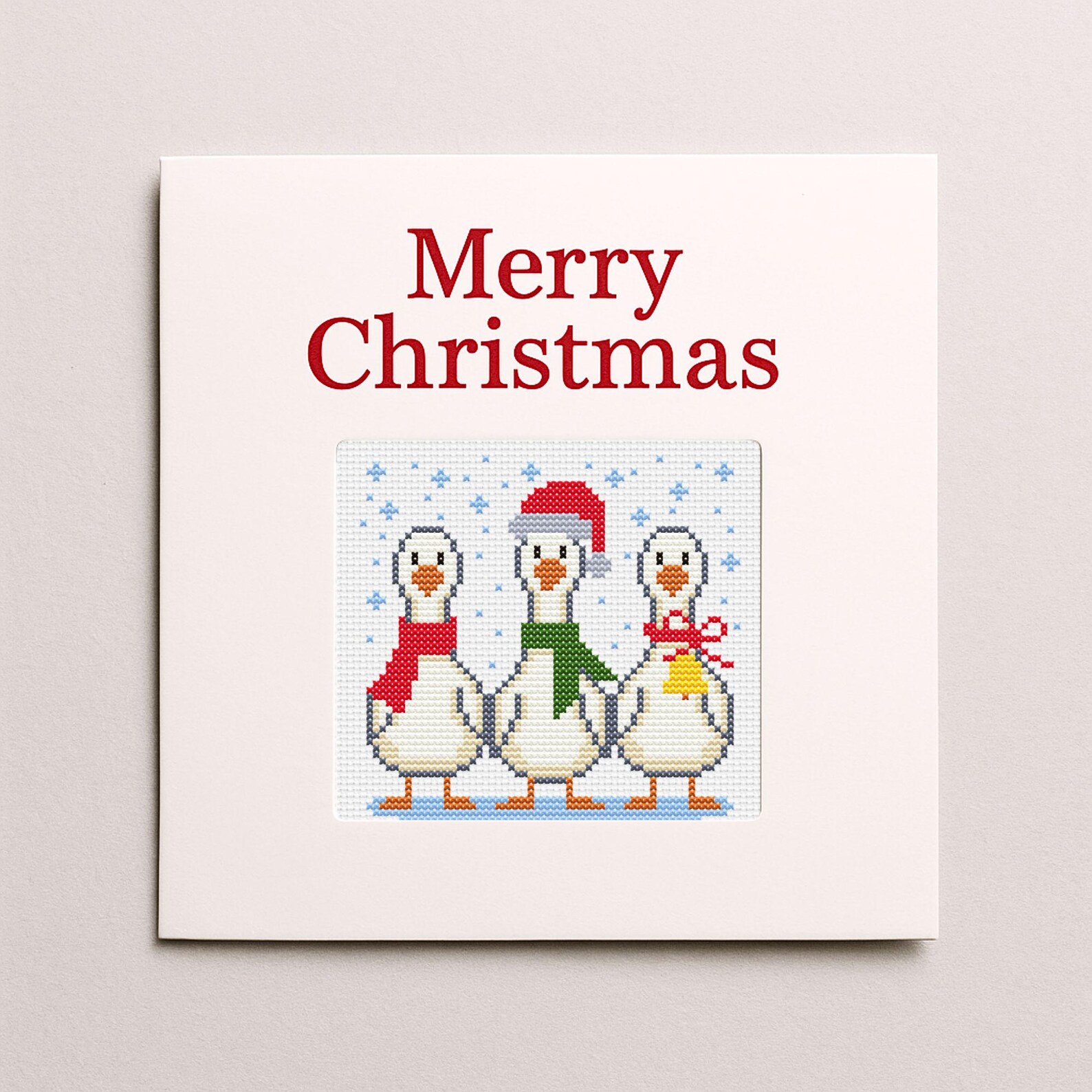 Christmas Geese Cross Stitch Pattern: Holiday Birds Embroidery (PDF) - Etsy