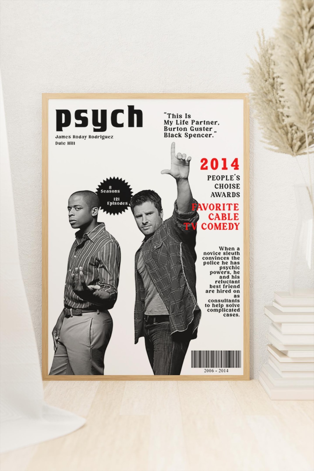 Psych Magazine Cover Poster – TV Series Wall Art (digital Download) - Etsy