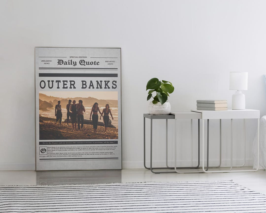 Outer Banks Newspaper Style Poster – TV Series Wall Art (digital ...