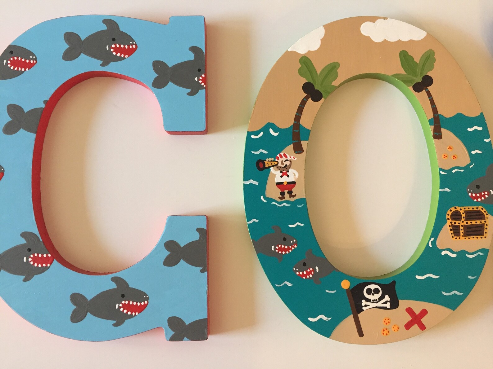 Custom Painted Pirate Themed Letters - Etsy