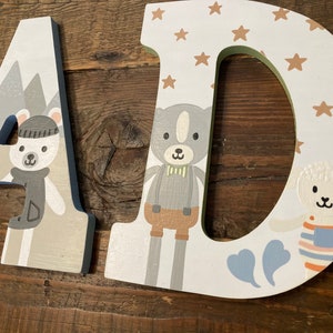Custom Painted Children’s Letters - Cuddle and Kind Theme - Etsy