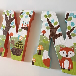 Custom Painted Woodland Forest Themed Letters | Etsy