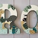 Custom Painted Jungle Themed Hanging Letters Elephants / Lions ...