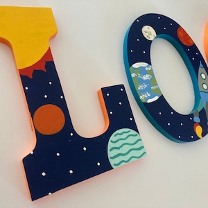 Custom Painted Children’s Letters - Solar System (price per Letter) - Etsy
