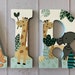 Custom Painted Jungle Themed Hanging Letters - Elephants / Lions ...