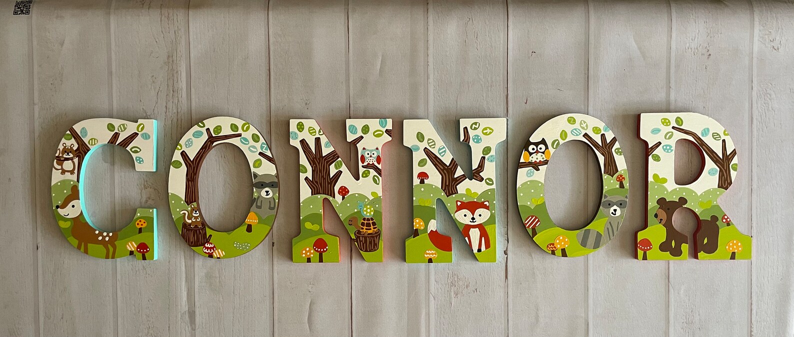 Custom Painted Woodland Forest Themed Letters - Etsy