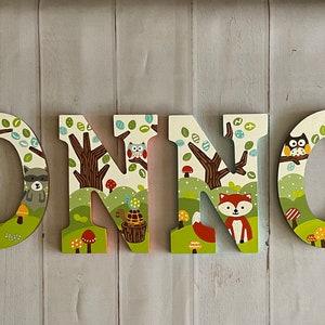 Custom Painted Woodland Forest Themed Letters - Etsy