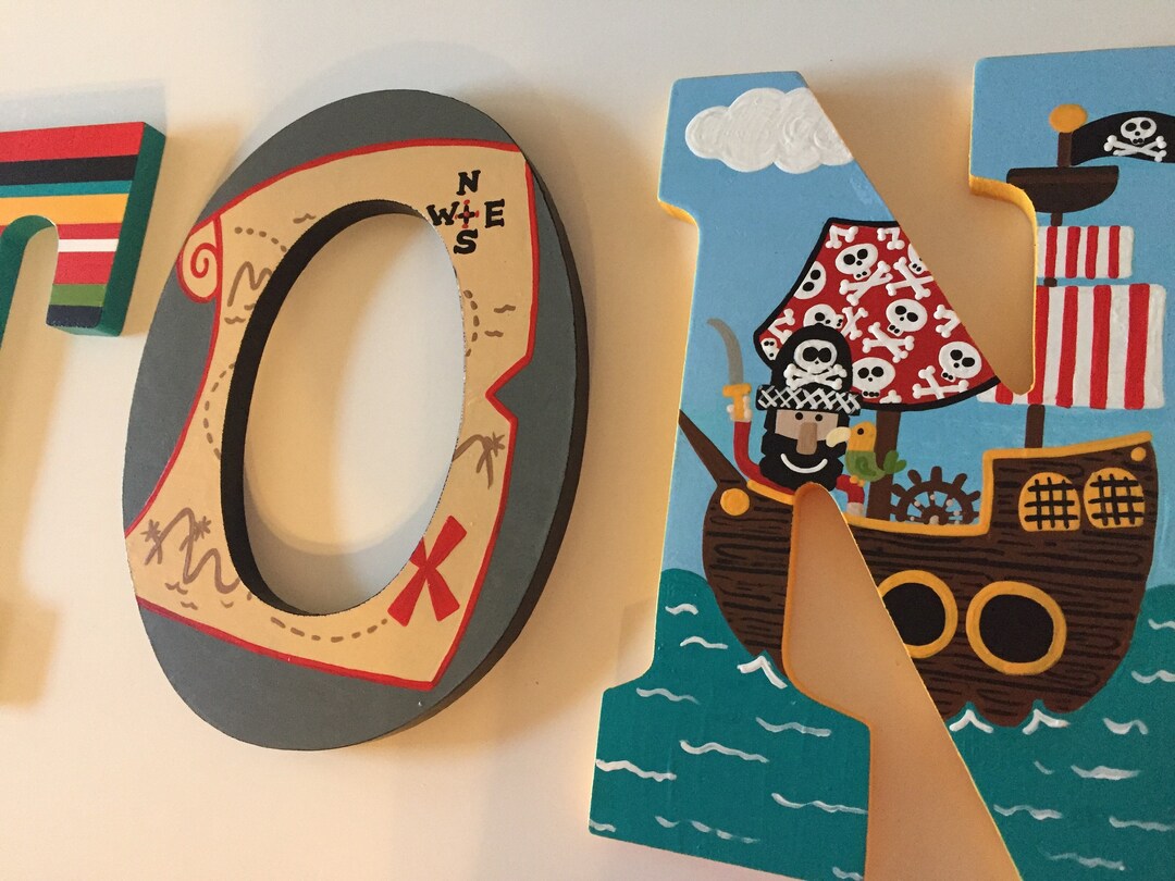 Custom Painted Pirate Themed Letters - Etsy
