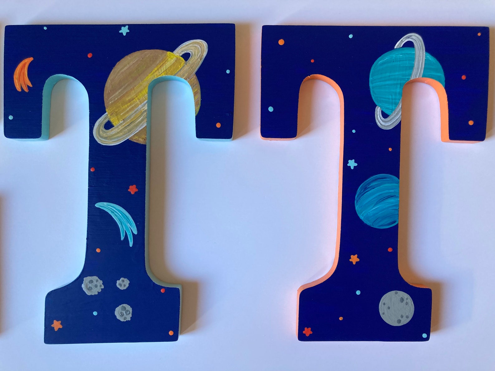 Custom Painted Childrens Letters Solar System / Space - Etsy