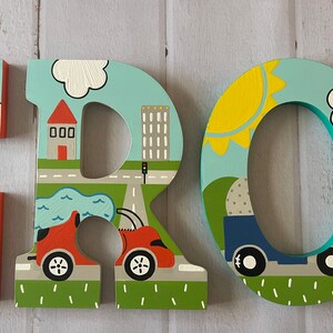 Custom Painted Transportation Themed Wall Letters - Etsy