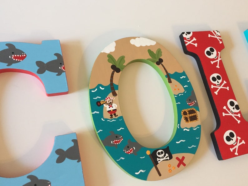 Custom Painted Pirate Themed Letters - Etsy