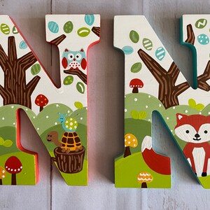 Custom Painted Woodland Forest Themed Letters - Etsy