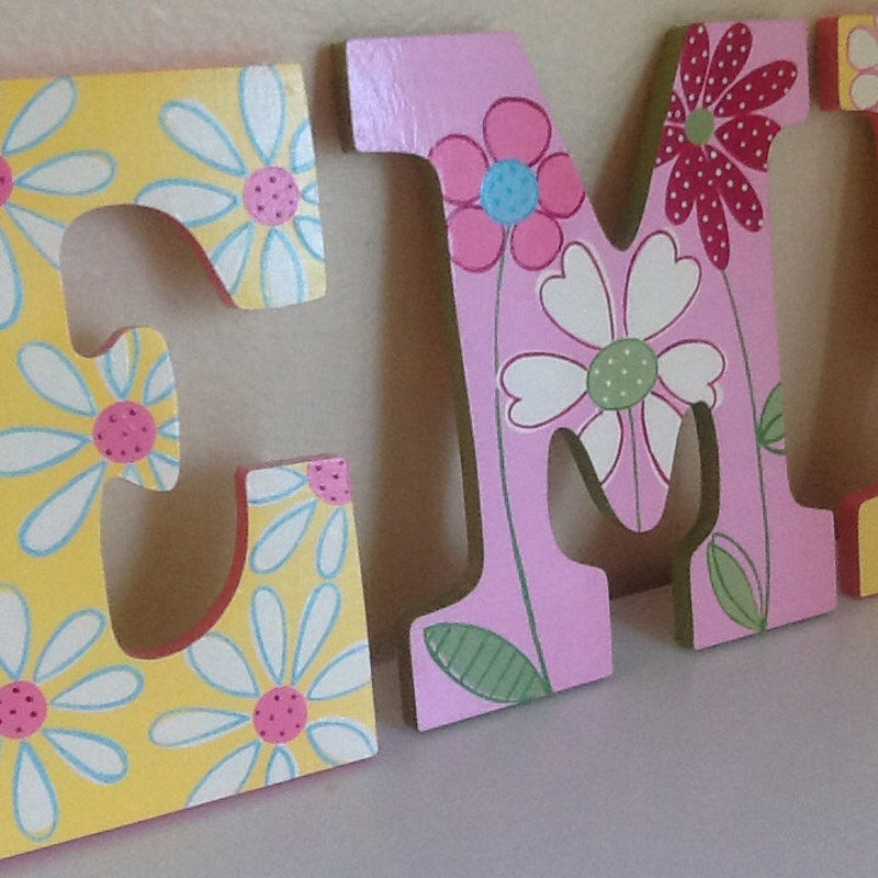 Painted Wood Letters - Etsy