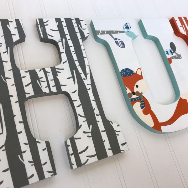 Painted Wood Letters - Etsy