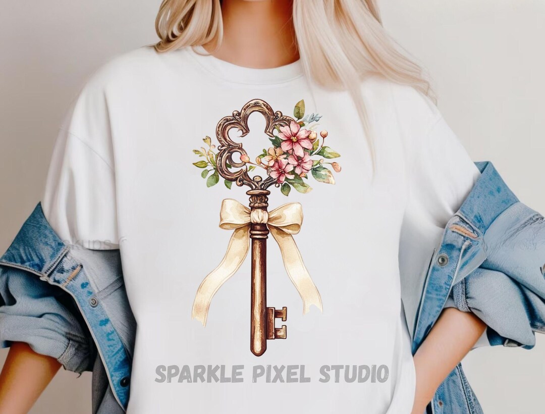 Vintage Keys of Love Watercolor Clipart | Valentine's Day PNG (digital ...