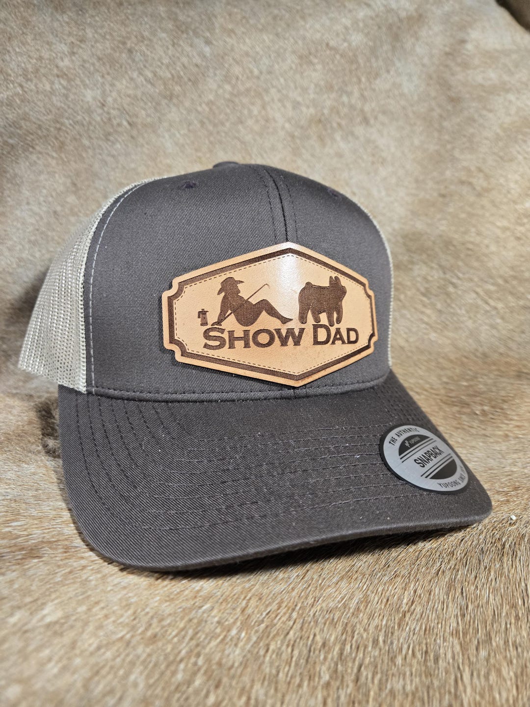 Custom Leather Patch Show Dad Hat – Pig Swine Livestock Cap - Etsy
