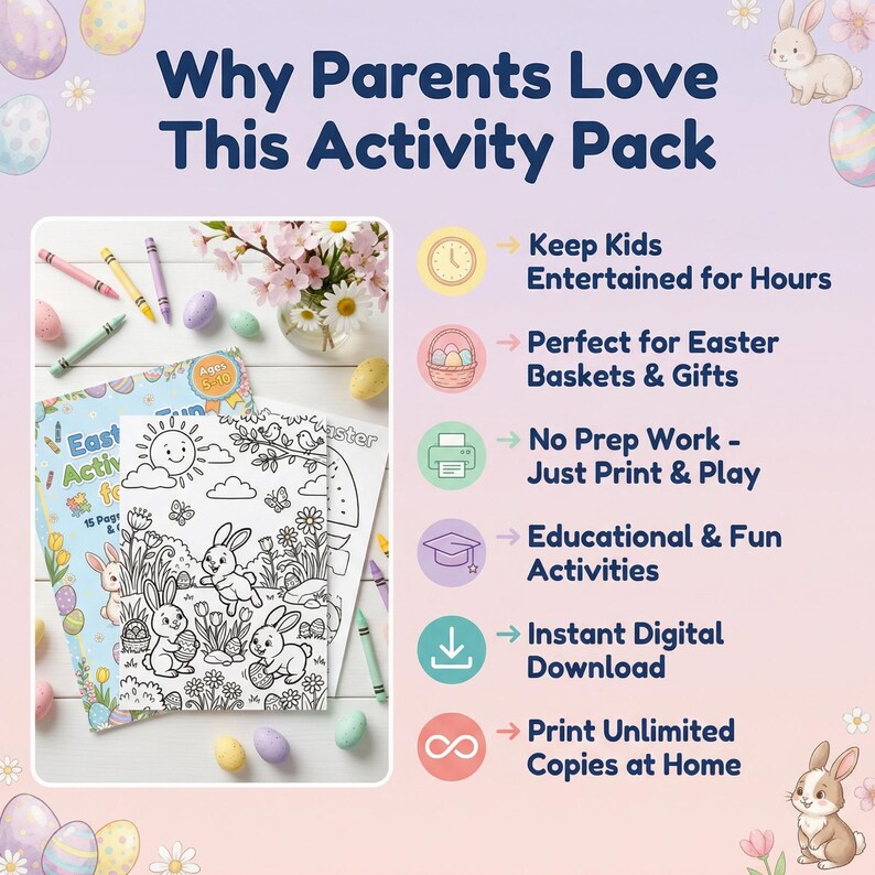 Printable Easter Activity Book for Kids | Fun Worksheets, Games ...